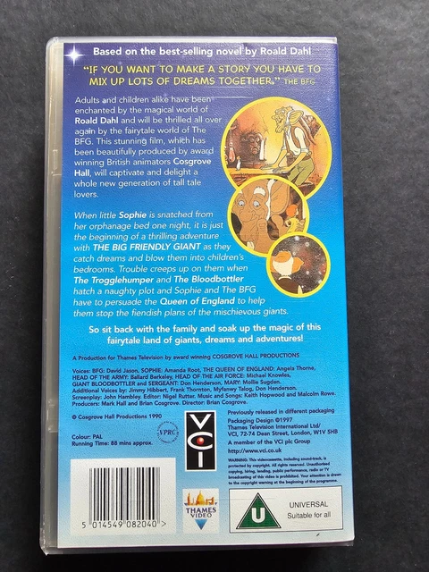 ROALD DAHL'S THE BFG Film VHS Video David Jason £0.62 - PicClick UK
