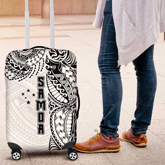 SAMOA 685 ART Traditional Tattoo Pattern Luggage Cover White Color LT03 ...