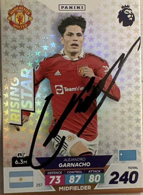 MANCHESTER UNITED ALEJANDRO Garnacho Hand Signed Adrenalyn 22/23 Plus ...