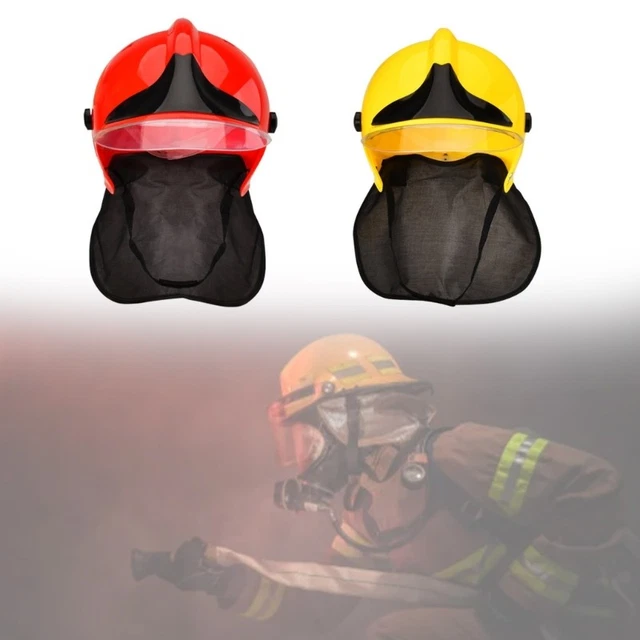 FIREMAN FIGHTER HELMET Hat Firefighter Costume Halloween Dress Up Props ...