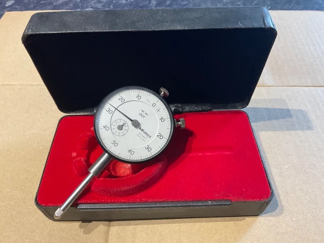 MITUTOYO DTI Clock Gauge 0.01” dial test indicator in case no 2417 £35. ...