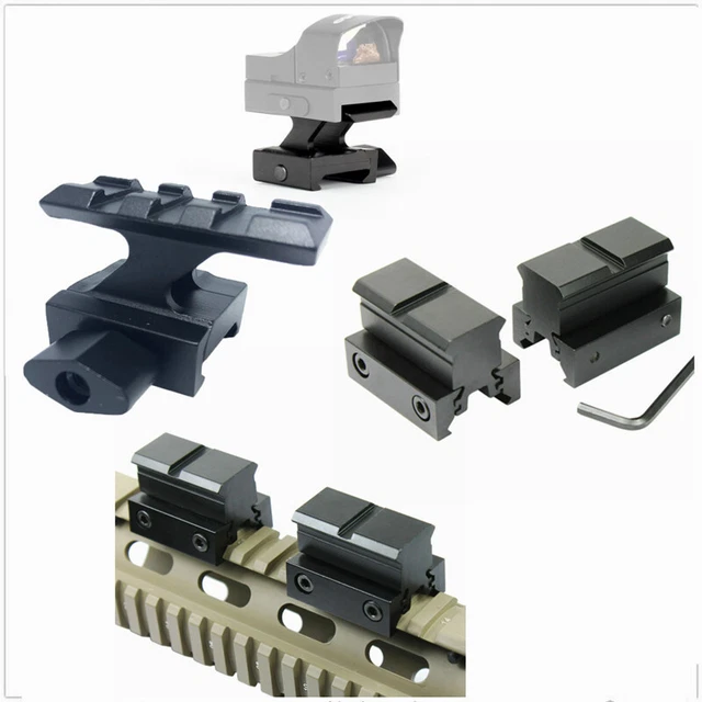 HIGH PROFILE RISER Mount 20mm Picatinny Rail Adapter Scope Base for ...