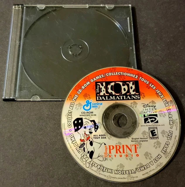 GENERAL MILLS 101 Dalmatians & Disney Print Studio CD-ROM (PC, 1997) $4 ...