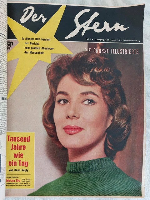 DER STERN,HEFT 8 vom 22.02.1958,Miriam Bru,Berliner Lesezirkel,sehr gut ...