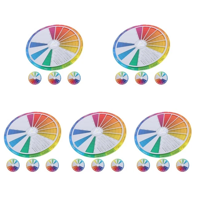5 COUNT COLOR Learning Chart Wheels for The Artist Colour Guide Mixing ...
