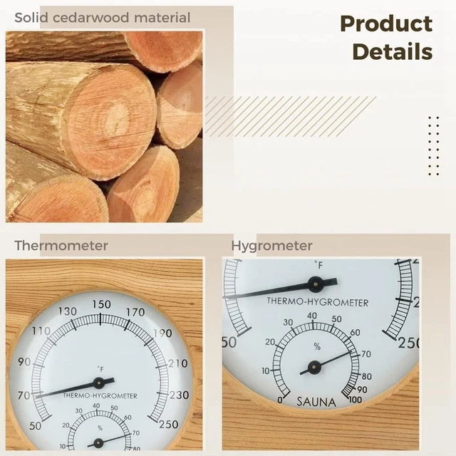SAUNA-HYGROTHERMOGRAPH AUS , Sauna- und Hygrometer, Messung der ...