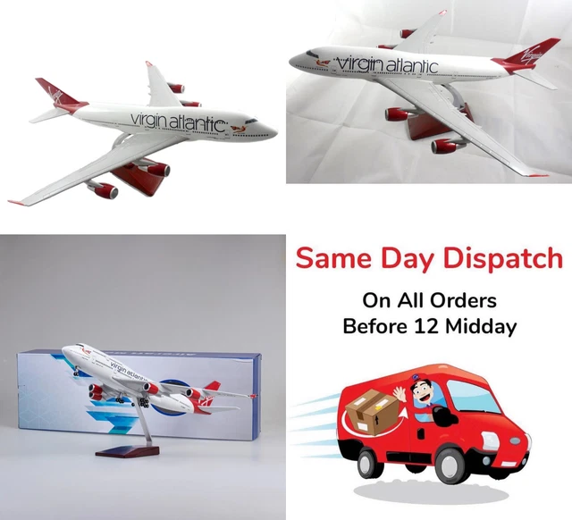 45CM 747 VIRGIN Atlantic Plane Metal Model Aircraft Aeroplane Airline ...