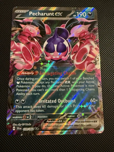 POKEMON TCG: PECHARUNT Ex 039/064 Shrouded Fable Double Rare Card Nm/M ...