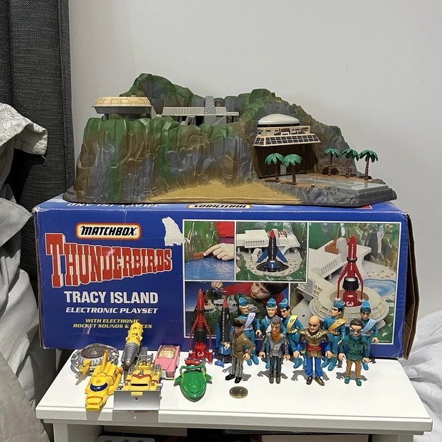 VINTAGE MATCHBOX THUNDERBIRDS Tracy Island Playset c/w Thunderbird 1-5 ...