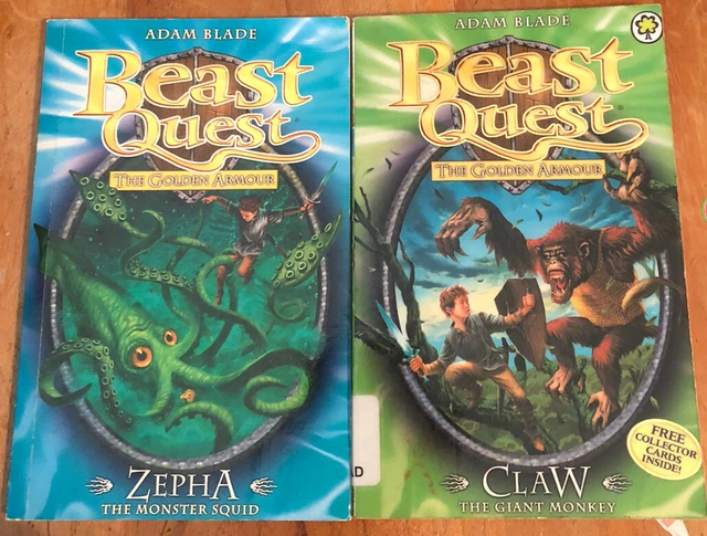 BEAST QUEST - The Golden Armour #7 Zepha & 8 Claw - Pb Book Fantasy $9. ...