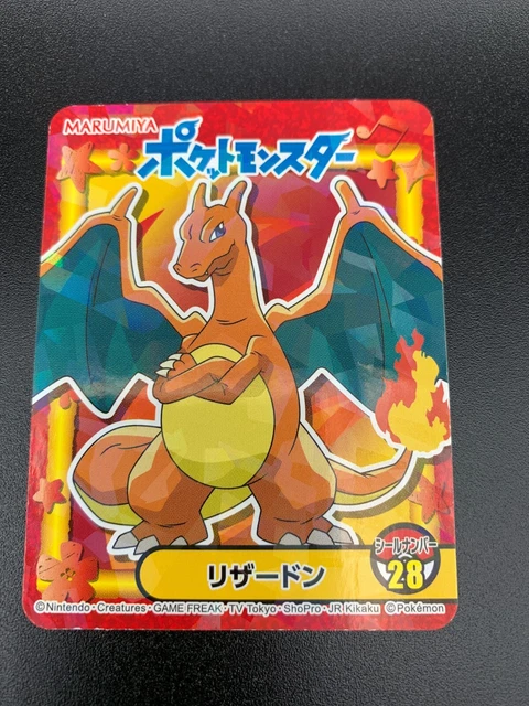 POKEMON CARD JAPANESE Charizard Marumiya Seal Sticker Holo Nintendo #28 ...