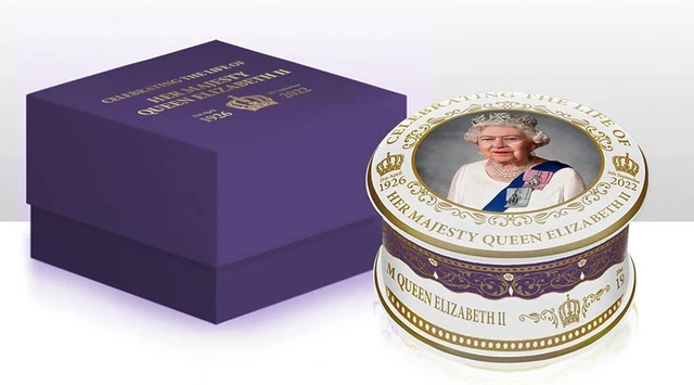 QUEEN ELIZABETH II Commemorative Ceramic Trinket Box with Lid Gift Souvenir £11.95 - PicClick UK