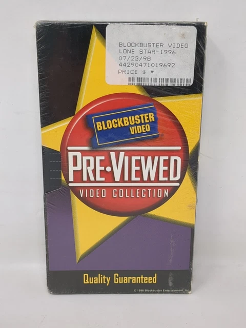 BLOCKBUSTER VHS CASSETTE Tape Case Sleeve Lone Star Used Sealed Vintage ...