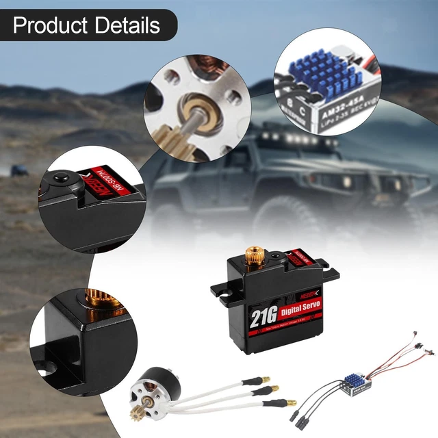BRUSHLESS MOTOR WITH ESC Set 1/12 Scale Convenient Accessories for MN82 ...