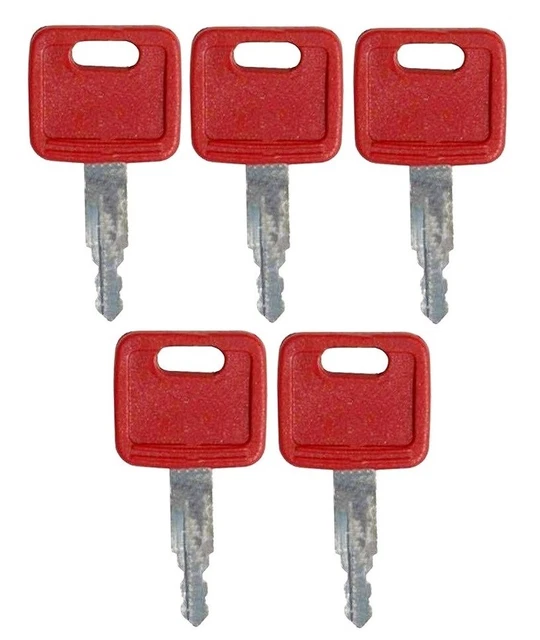 (5) KEYS FOR John Deere, Hitachi Excavator, Case Dozer New Holland H800 ...