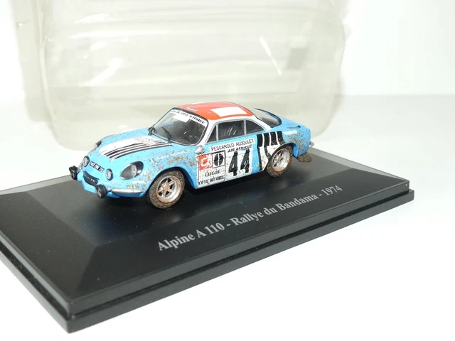 RENAULT ALPINE A110 RALLYE BANDAMA 1974 PESCAROLO ELIGOR HACHETTE 1:43 ...