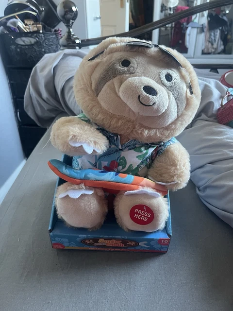 SINGING DANCING SURFER Sloth Teddy £16.81 - PicClick UK