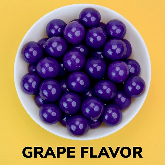 GUMBALLS FOR GUMBALL Machine 1" Large Gumballs Grape Flavored Bubble ...