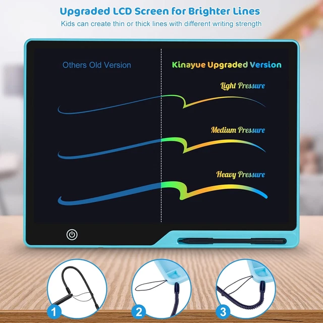 LCD WRITING TABLET,16 Inch Colorful Screen Rechargeable Doodle Board ...