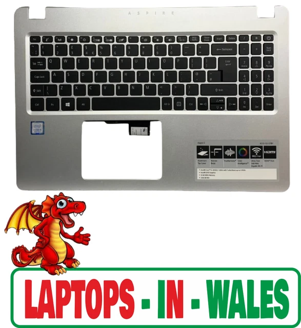 OOS TESTED GENUINE Acer Aspire 5 A515-52-57BY UK Keyboard Palmrest ...