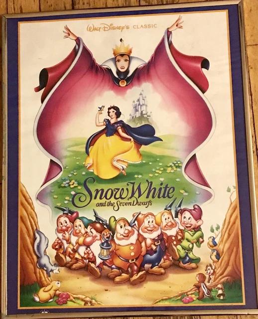VINTAGE WALT DISNEY’S Classic Snow White And The Seven Dwarfs Poster ...