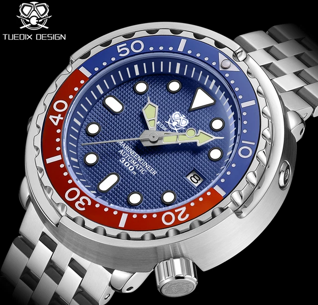 TUEDIX MARINEENGINEER LIMITED Pepsi Tuna Diver Watch Seiko NH35A ...