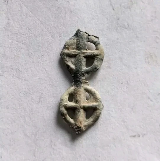 RARE JOLI CHAPELET Rouelles PréMonnaie Époque Celte Gauloise Plomb 19mm ...