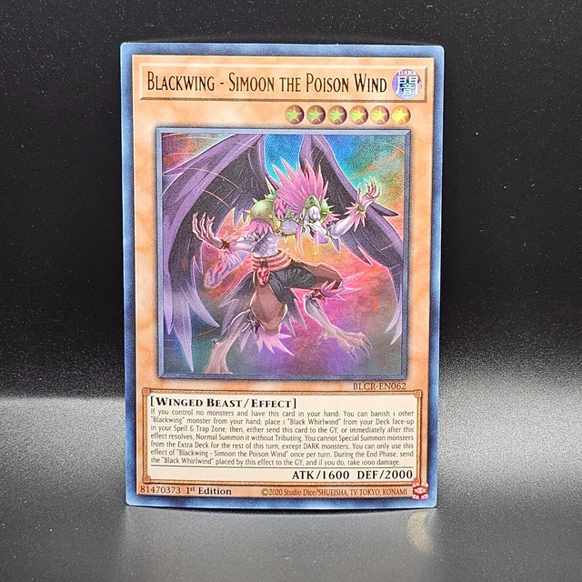 YU GI OH Blackwing- Simoon The Poison Wind BLCR-EN062 Ultra Rare 1st Ed ...