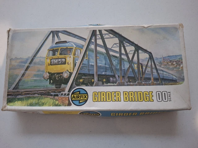 VINTAGE AIRFIX HO/OO MODEL RAILWAY KIT Girder Bridge Unmade in Tatty ...
