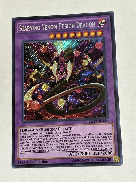 STARVING VENOM FUSION DRAGON MP17-EN147 SECRET RARE 1ST ED YuGiOh $10.00 - PicClick CA