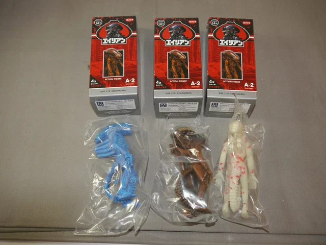 ALIEN 3ER SET Xenomorph Action Figure (2 Versions) Reaction Super 7 New ...