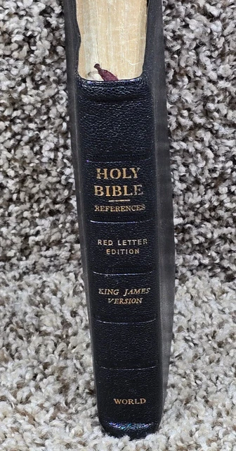 HOLY BIBLE RED LETTER EDITION REFERENCES KJV WORLD LEATHER King James ...