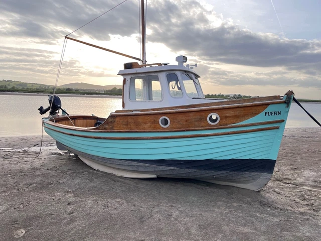 19' CLASSIC CLINKER wooden fishing boat £3,600.00 - PicClick UK