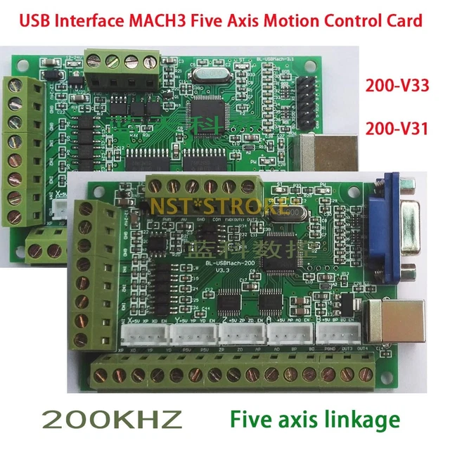 FOR CNC ENGRAVING Machine 200-V33 V31 MACH3 5-Axis Motion Control Card 200KHZ £110.05 - PicClick UK