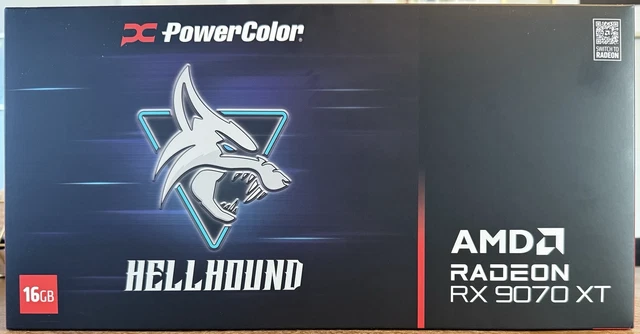 NEW POWERCOLOR HELLHOUND AMD Radeon RX 9070 XT 16GB GDDR6 Graphics Card ...