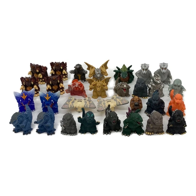 GODZILLA FINGER PUPPET Lot of 30 Mecha Rodan King Ghidorah Minilla Rare ...