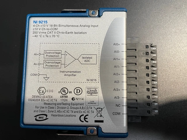 NATIONAL INSTRUMENTS NI 9215 Simultaneous Analog input module £195.00 ...