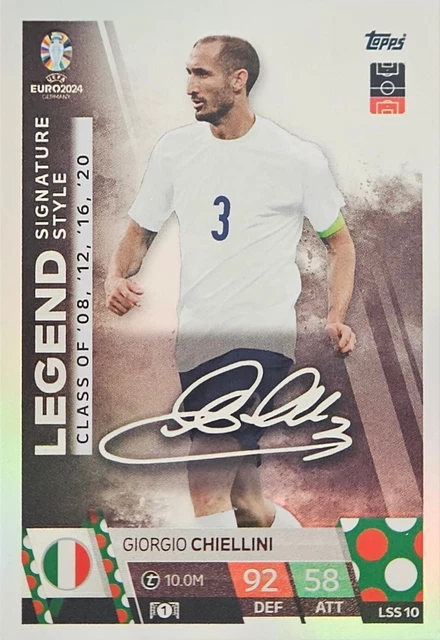 MATCH ATTAX EURO 2024 LSS 10 Legend Signature Style Giorgio Chiellini EUR 1,00 - PicClick IT