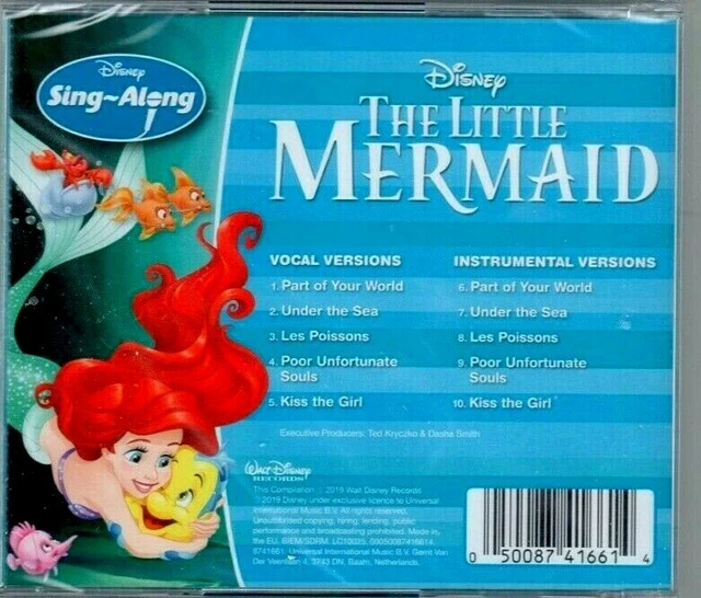 WALT DISNEY SING ~ Along The Little Mermaid (CD & Lyric Book ) NEW ...