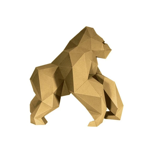 PAPERCRAFT WORLD GORILLA 3D Papercraft Model Gold Limited Edition EUR ...