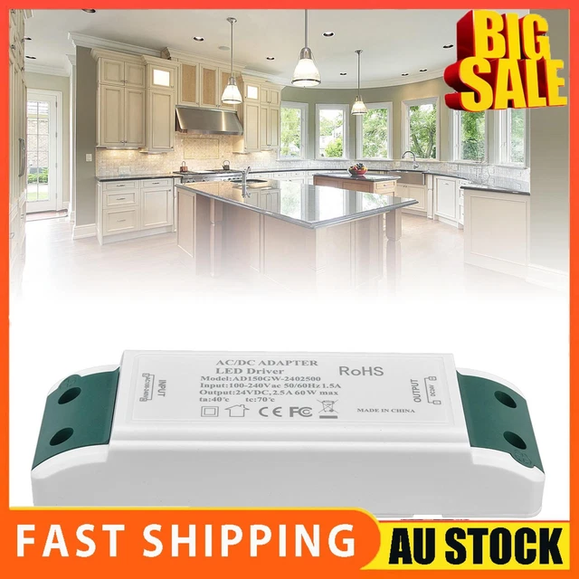 LED DRIVER 24V 2.5A Constant Current Overcurrent Protection 100-240V ...