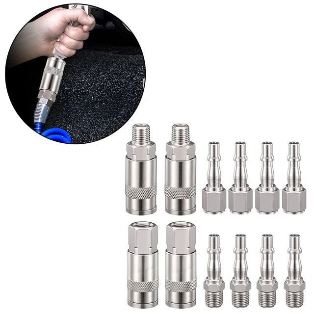 1/4& AIR HOSE Connectors Air Line Connectors Easy Operation High ...