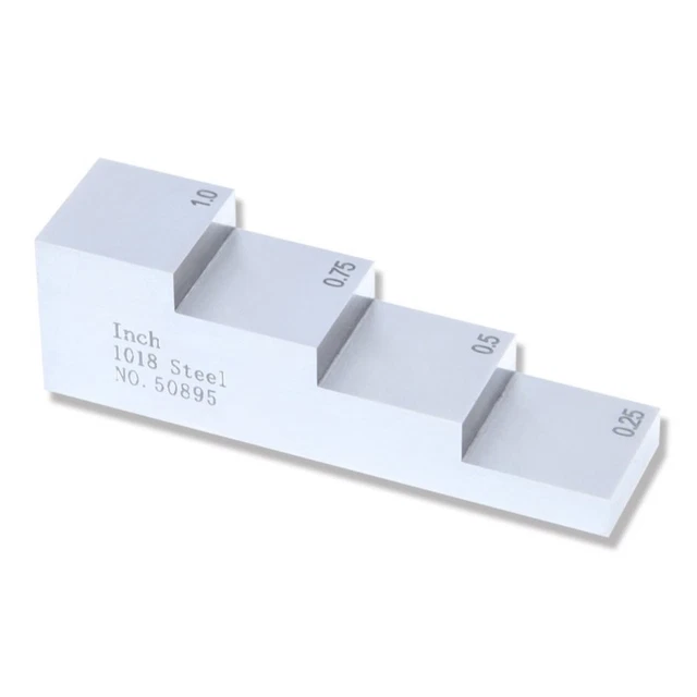 4 STEP TEST Calibration Block Step Wedge Fit for Thickness Gauge ...