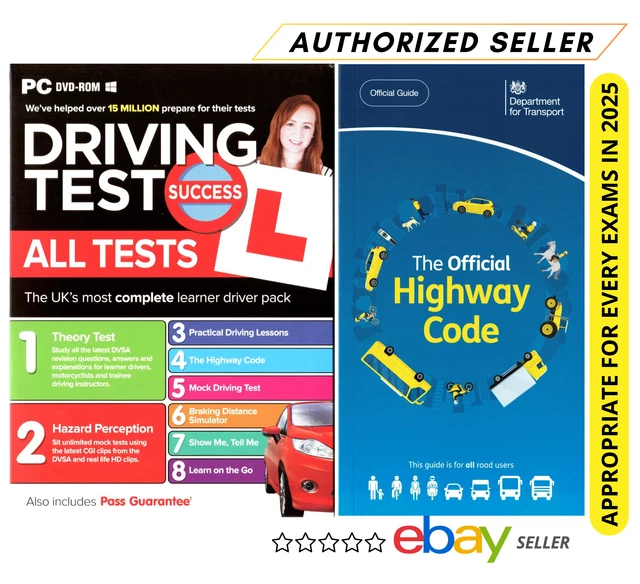 DRIVING THEORY TEST and hazard Valid 2025 tests & Highway code book £14 ...