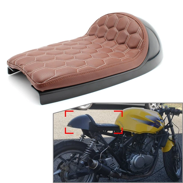 SEAT RETRO PAN Base Vintage Cushion Scrambler Saddle Motorcycle Cafe ...