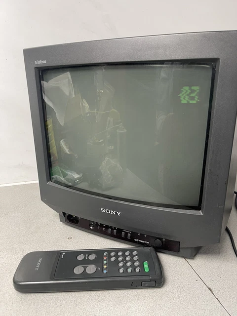 SONY TRINITRON KV-14T1U 14 Inch CRT TV Black With Remote. Scart RF ...