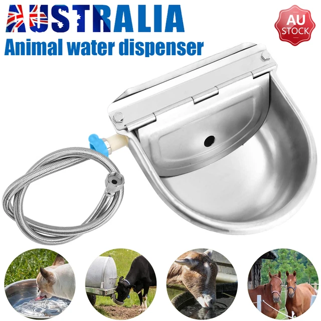 STAINLESS STEEL AUTOMATIC Livestock Waterer Dispenser w/ Float Valve ...