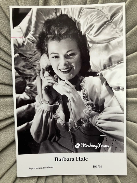 BARBARA HALE FILM Star Postcard Repro 1940s actress on phone Swiftsure 0922 EUR 7,08 - PicClick IT