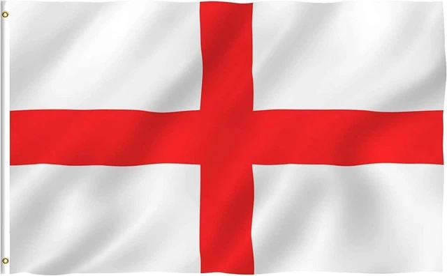 ENGLAND FLAG 5FT X 3FT St George Cross Flags English Eyelets UK SELLER £4.49 - PicClick UK