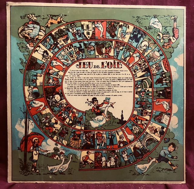 JEU DE L'OIE ancien gioco dell'oca 29x29cm Chromo Carton EUR 13,00 ...